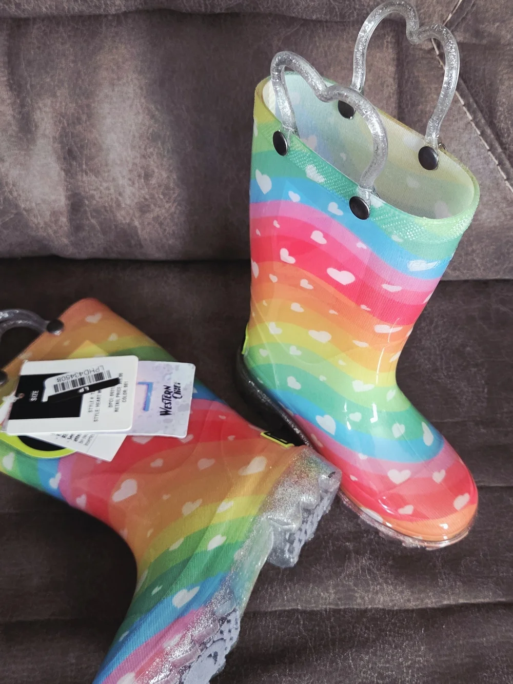 Western Chief | Shoes | Western Chief Rainbow Heart Glitter Kids Rain ...